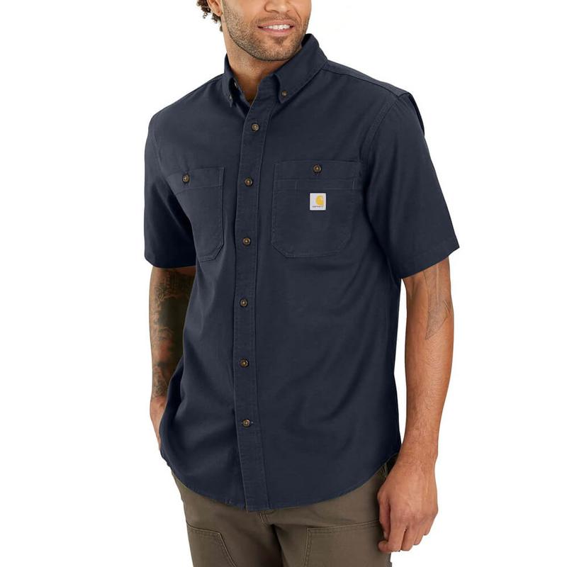 Rugged Flex® Short Sleeve Canvas Button Up Collared Work Shirt 103555irr