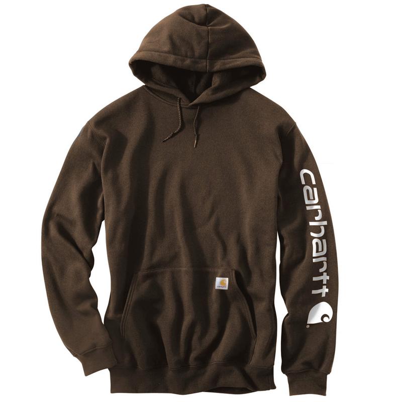 Carhartt Men's Midweight Hooded Logo Sleeve Sweatshirt K288