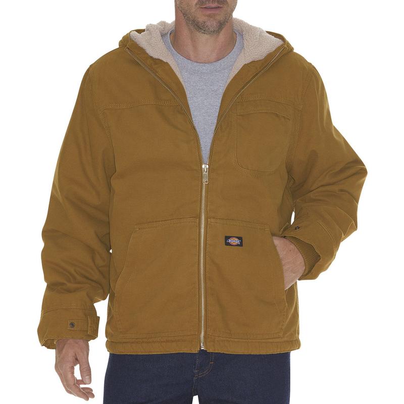 Dickies Mens Duck Sherpa Lined Hooded Jacket Tj350