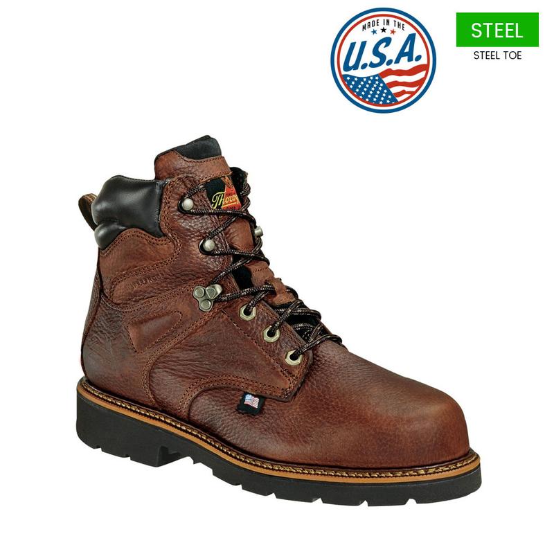 Thorogood Men's 6 in. Am. Heritage WP Steel Toe Work Boots (U.S.A.) 804 ...