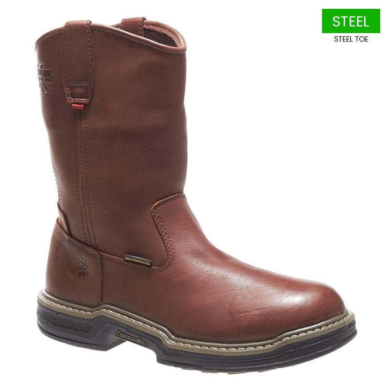 Wolverine Men's 10 in. Buccaneer Waterproof Steel Toe Wellington Boot ...