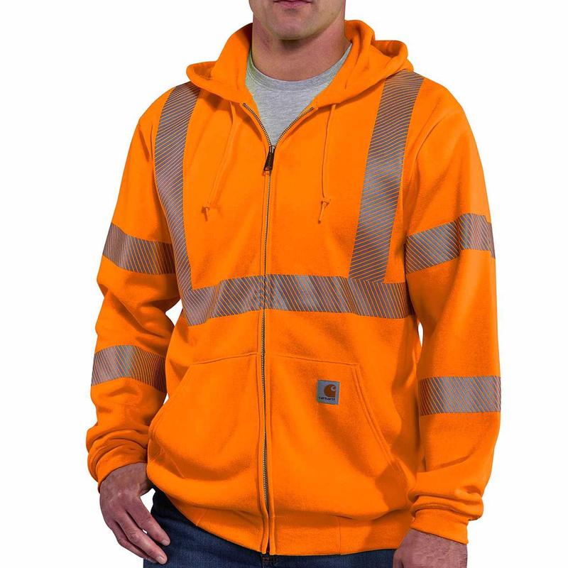Carhartt Men's High Visibility Zip-Front Class 3 Sweatshirt 100503